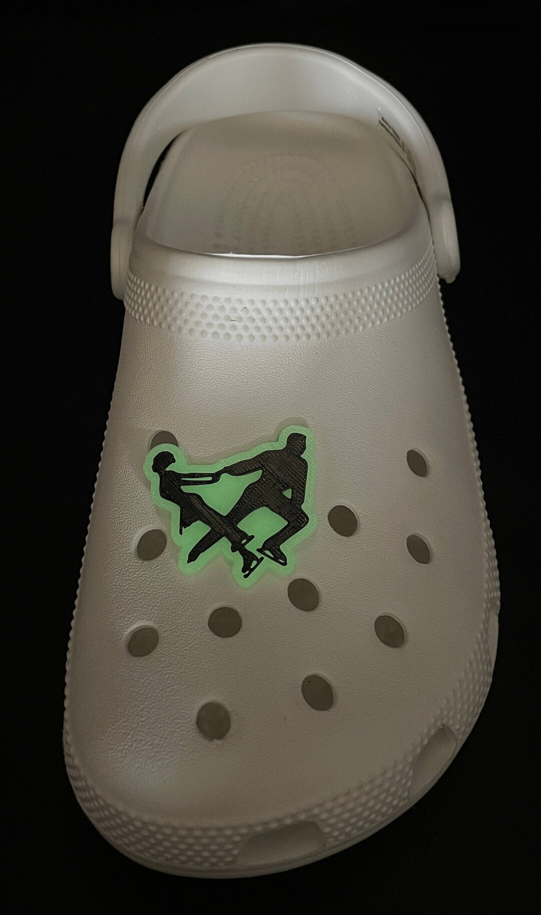 Ice Skating Couple Clog Charm - Etsy