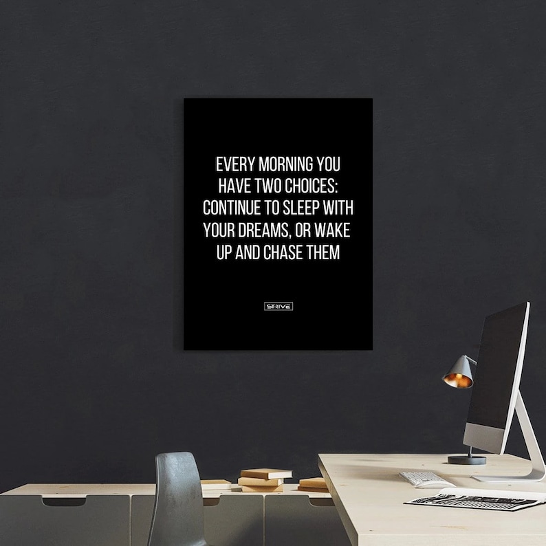 Every Morning You Have Two Choices Modern Canvas Wall Art | Etsy