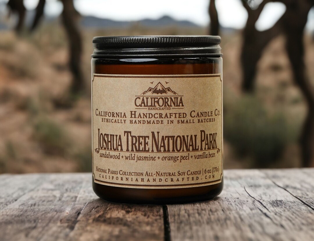 Joshua Tree Scented Soy Wax Amber Jar Candle - Etsy
