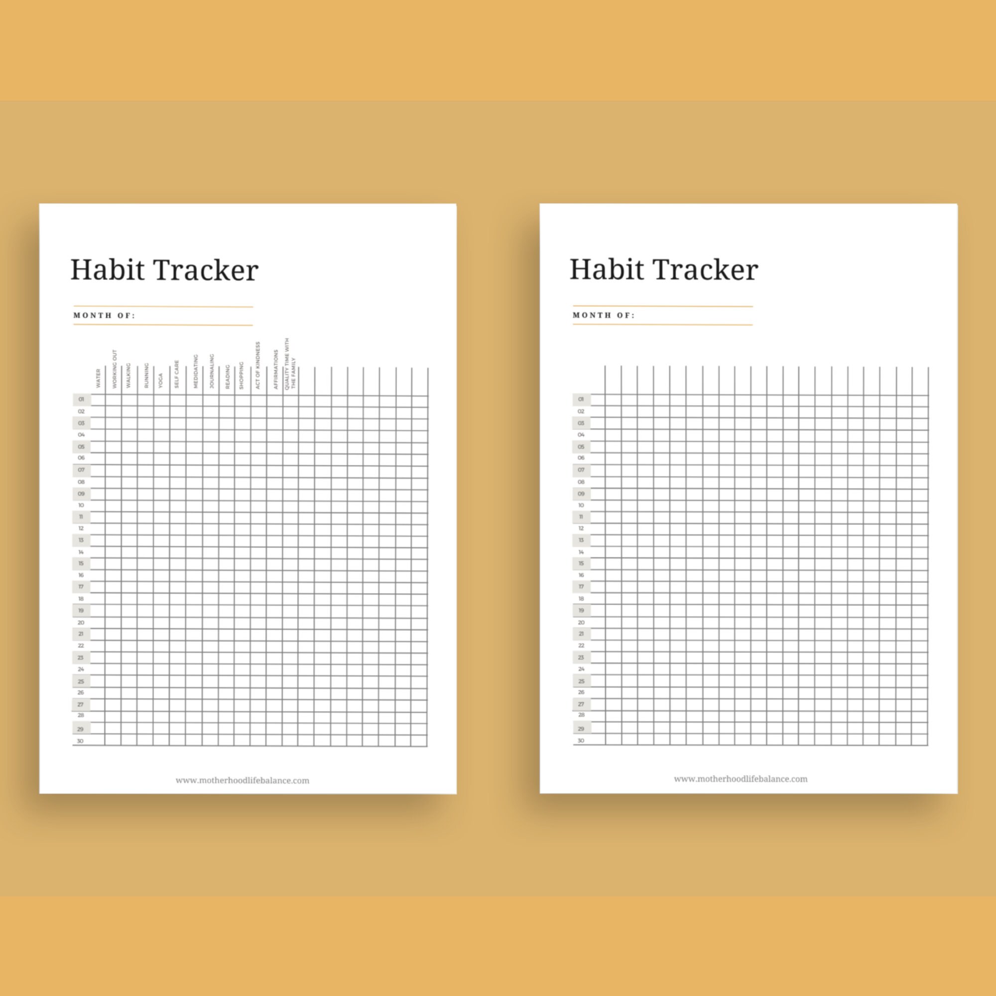 Printable Habit Tracker for Busy Moms. Self Care Checklist Daily ...