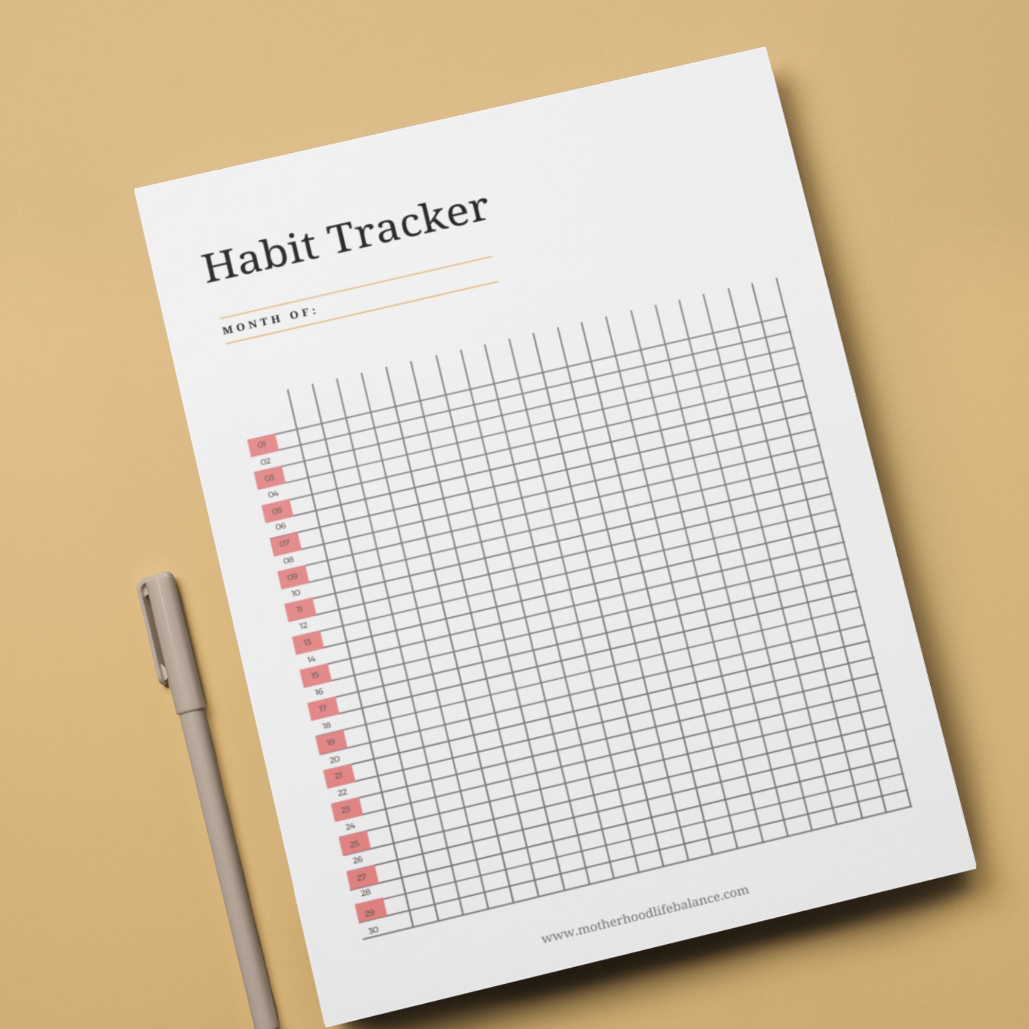 Printable Habit Tracker for Busy Moms. Self Care Checklist Daily ...