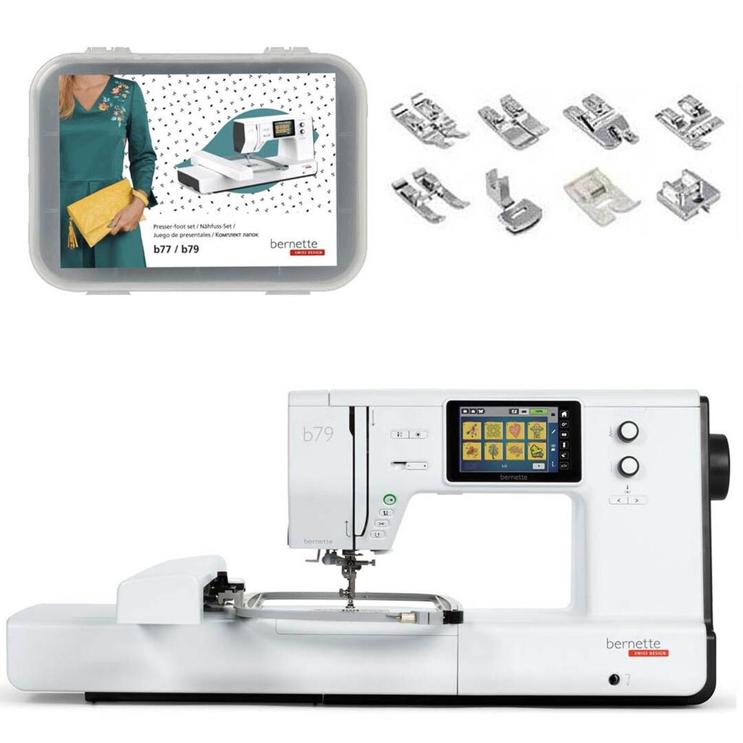 Bernette 79 Sewing and Embroidery Machine With Bonus 8 Piece Foot Set ...