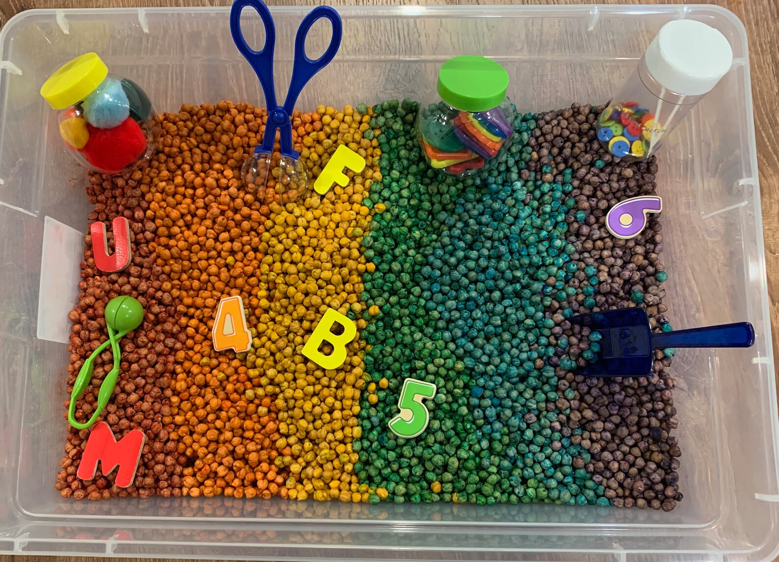 Large Rainbow Sensory Bin - Etsy
