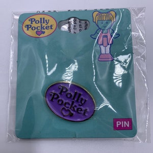 Very Rare Vintage Polly Pocket Gold Logo 2018 Purple Enamel Pin NIP New ...