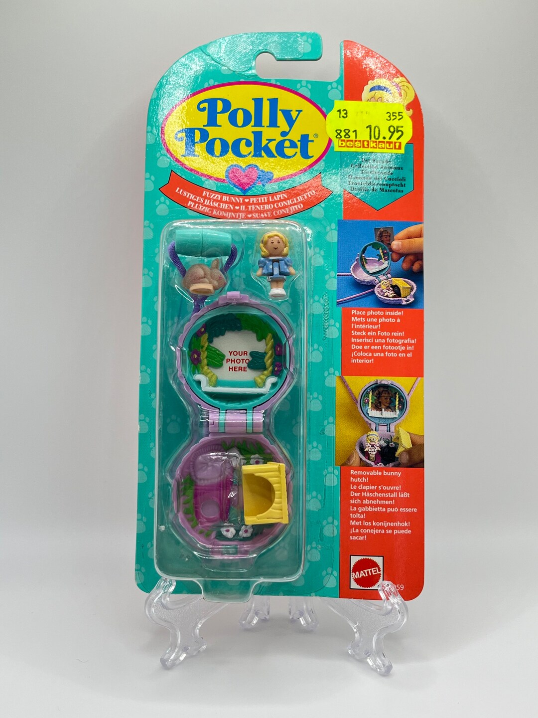 RARE 1993 Polly Pocket Fuzzy Bunny Locket AKA Polly's Bunny Locket ...