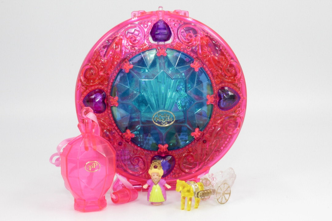 Rare 1996 Polly Pocket Starshine Palace LIGHTS up Sparkle Surprise ...