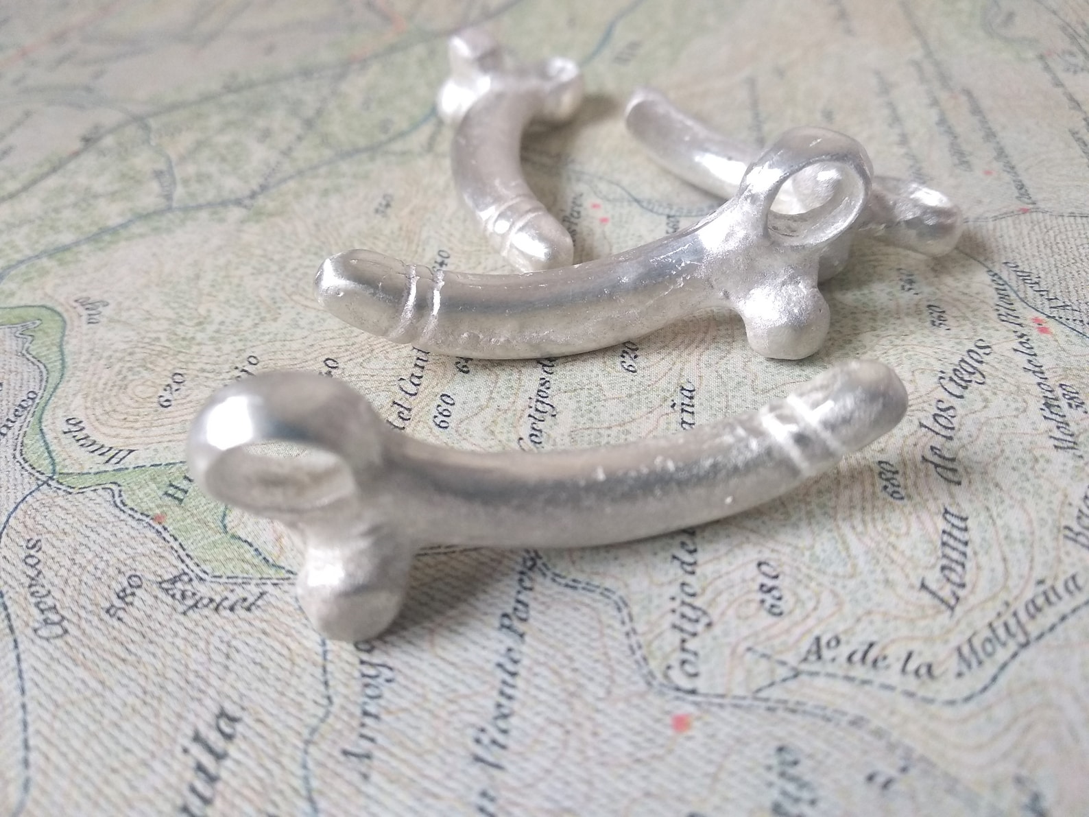 Roman Phallic Pendant in Solid Silver 16.30gr Replica Ancient Roman ...