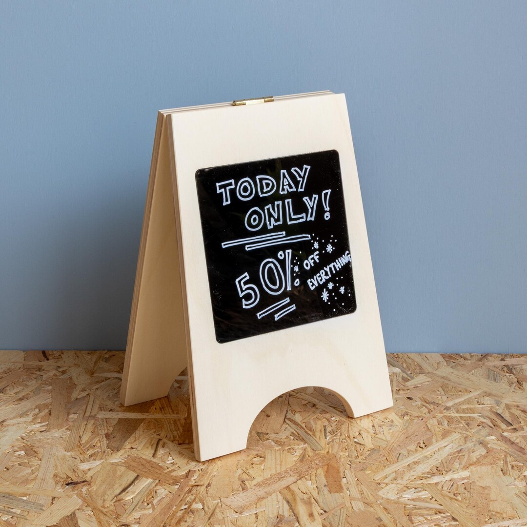 Wooden A-board Tabletop Signage Display - Etsy UK