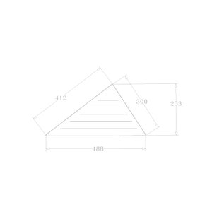 Triangular Corner Display Stand With Grooves for Cards and Jewellery ...