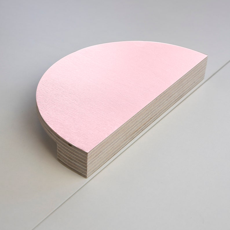 Tirador semicircular rosa pastel para cajones y puertas, tirador de ...