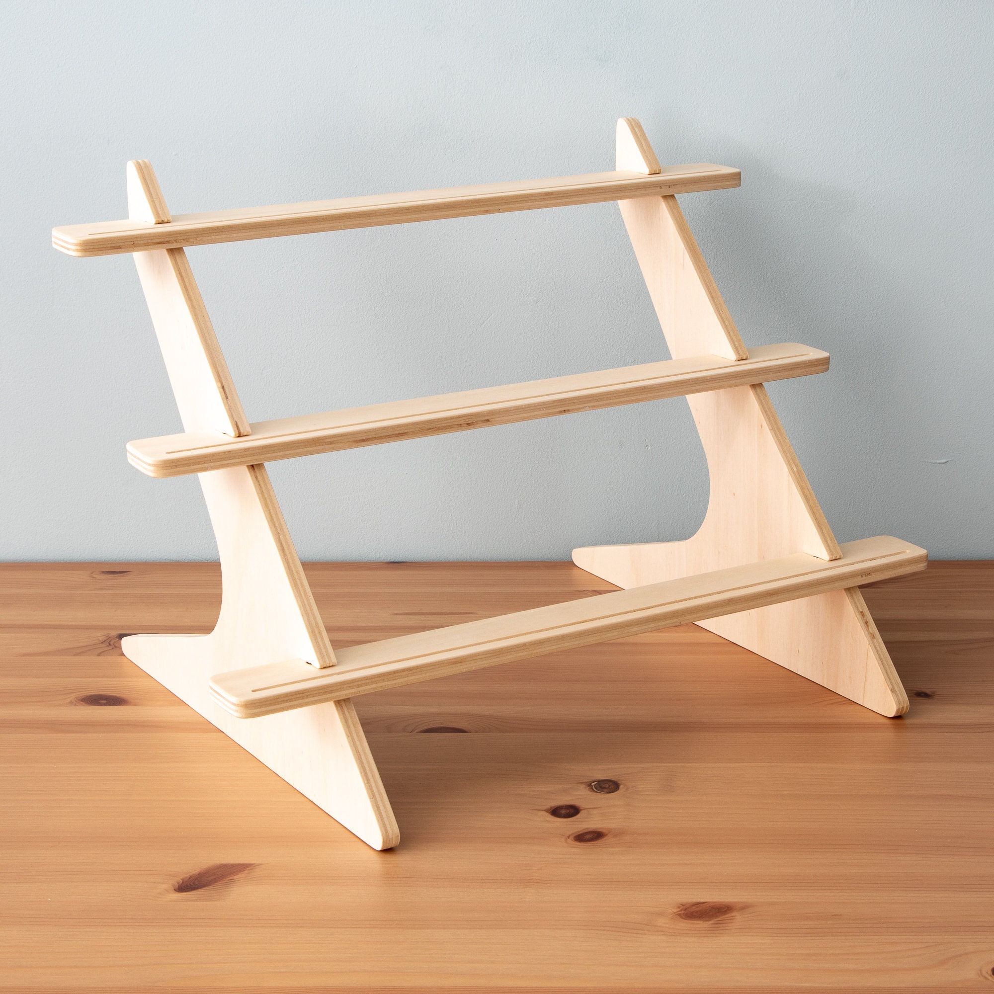 3 Tier Display Shelf Stands With Grooves for Cards and - Etsy UK