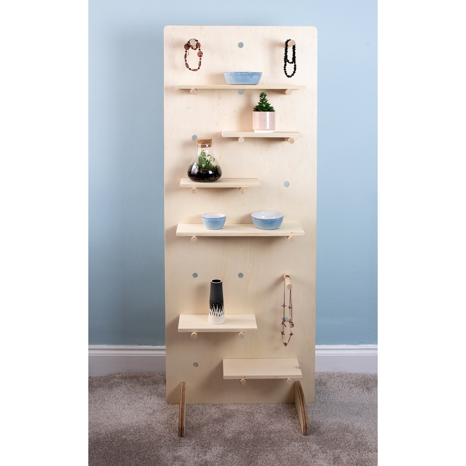 Free Standing Pegboard With Shelving for Crafts Shows and - Etsy UK