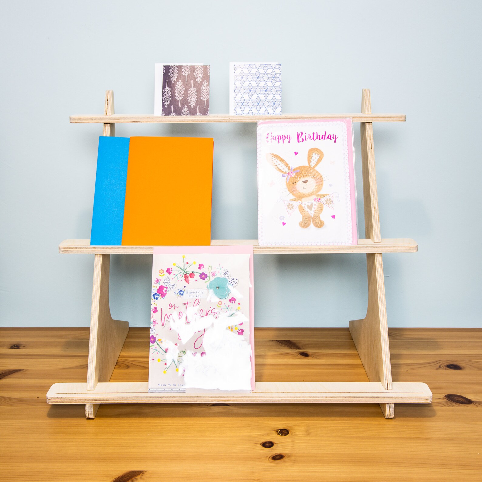 Tall A5 Card Size 3 Tier Display Shelf Stand With Grooves | Etsy