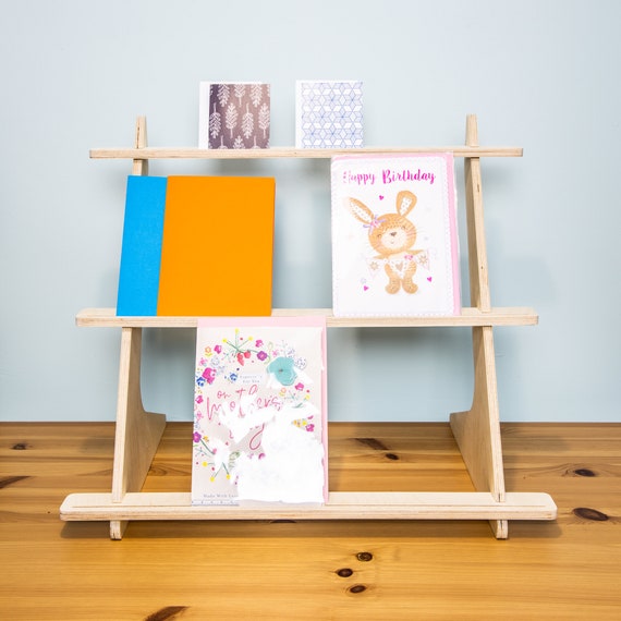 Tall A5 Card Size 3 Tier Display Shelf Stand With Grooves - Etsy UK