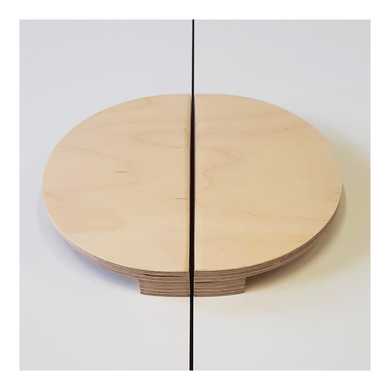 Semi Circular Door Knob and Handle Made From Birch Plywood for Kitchen ...