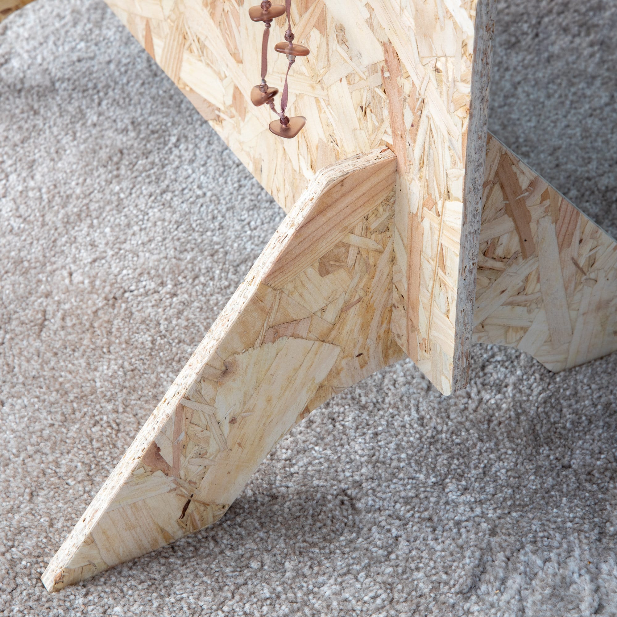 OSB Pegboard, Tall Free-standing With Feet, Includes Pegs and Shelves ...