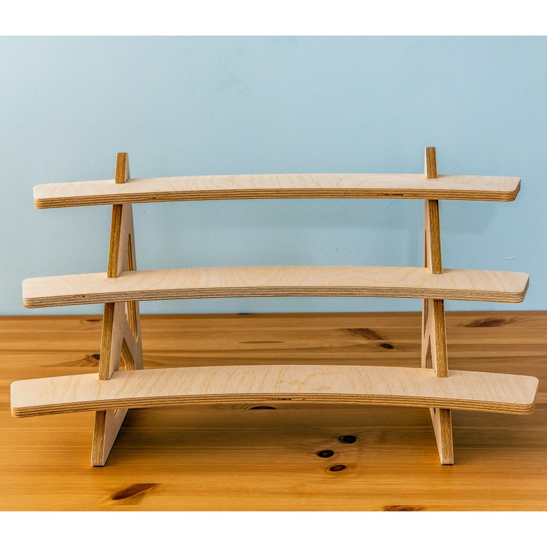 Concave Display Shelf With 3 Tier Stand for Memorabilia | Etsy