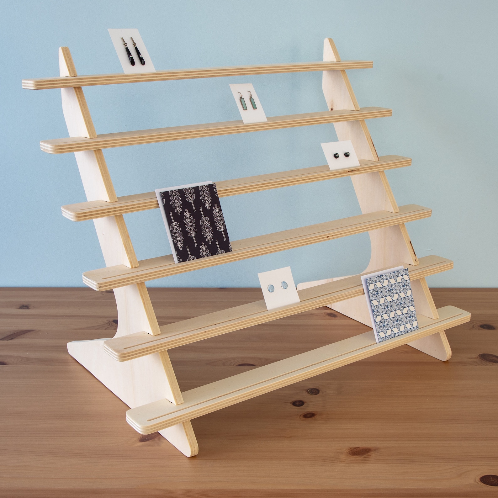 6 Tier Display Shelf Stand With Grooves for Crafts Shows and - Etsy UK