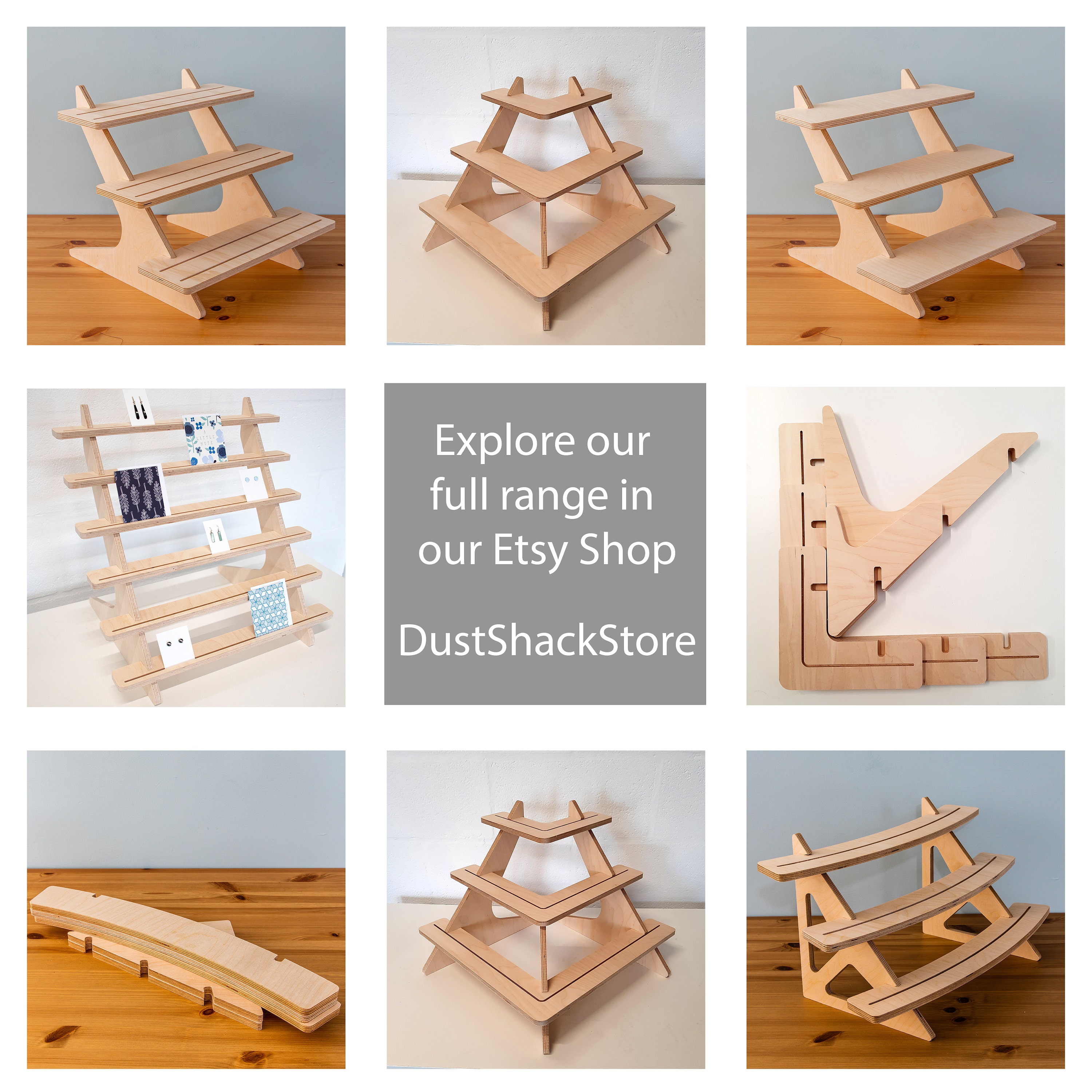 Corner Display Stand With 90 Degree 3 Tier Shelving for Market - Etsy UK