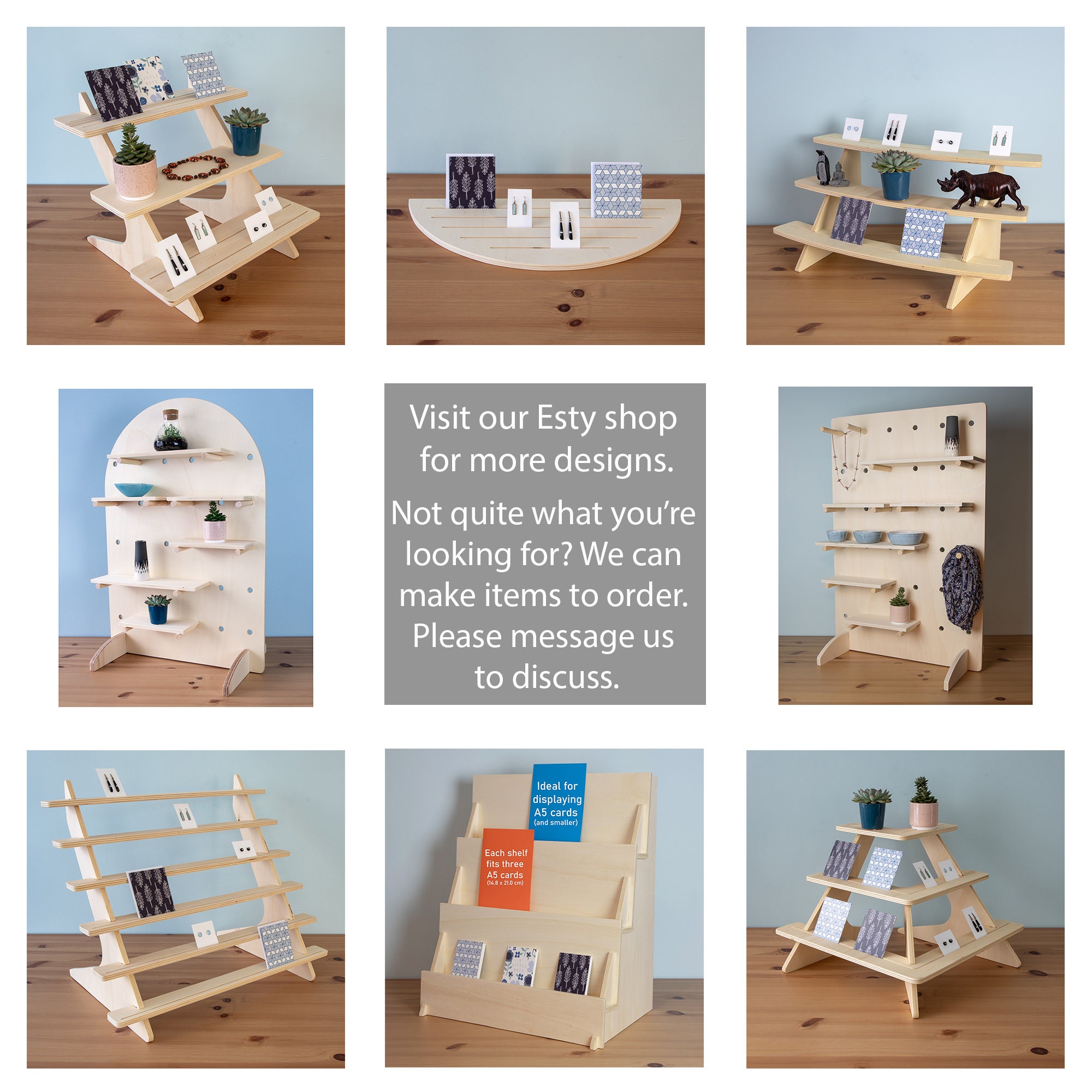 Display Shelf Stand With 3 Tiers for Hobbyists Crafts Fairs - Etsy UK