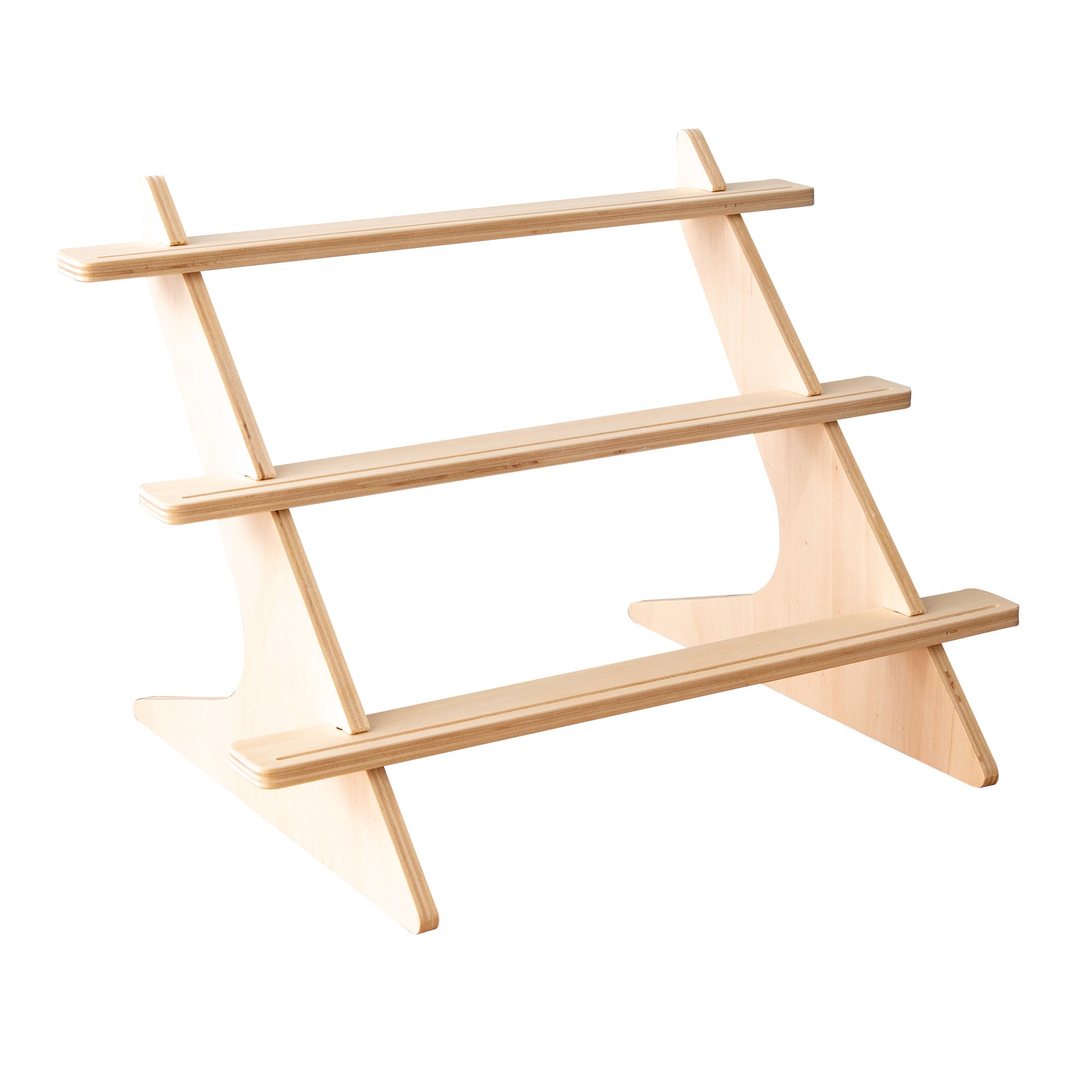 3 Tier Display Shelf Stands With Grooves for Cards and - Etsy UK