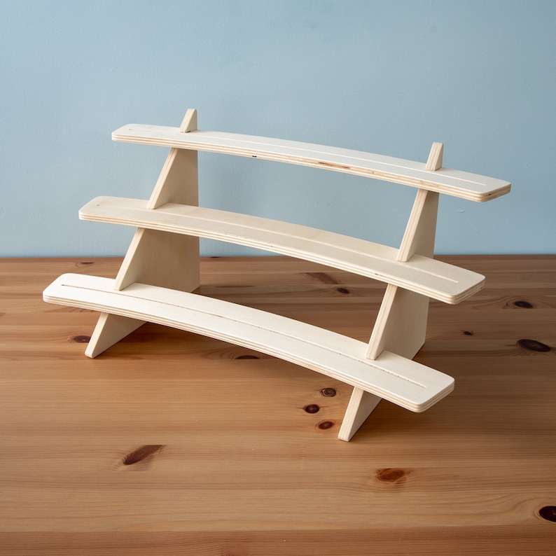 Concave Display Shelf With 3 Tier Stand for Memorabilia - Etsy UK