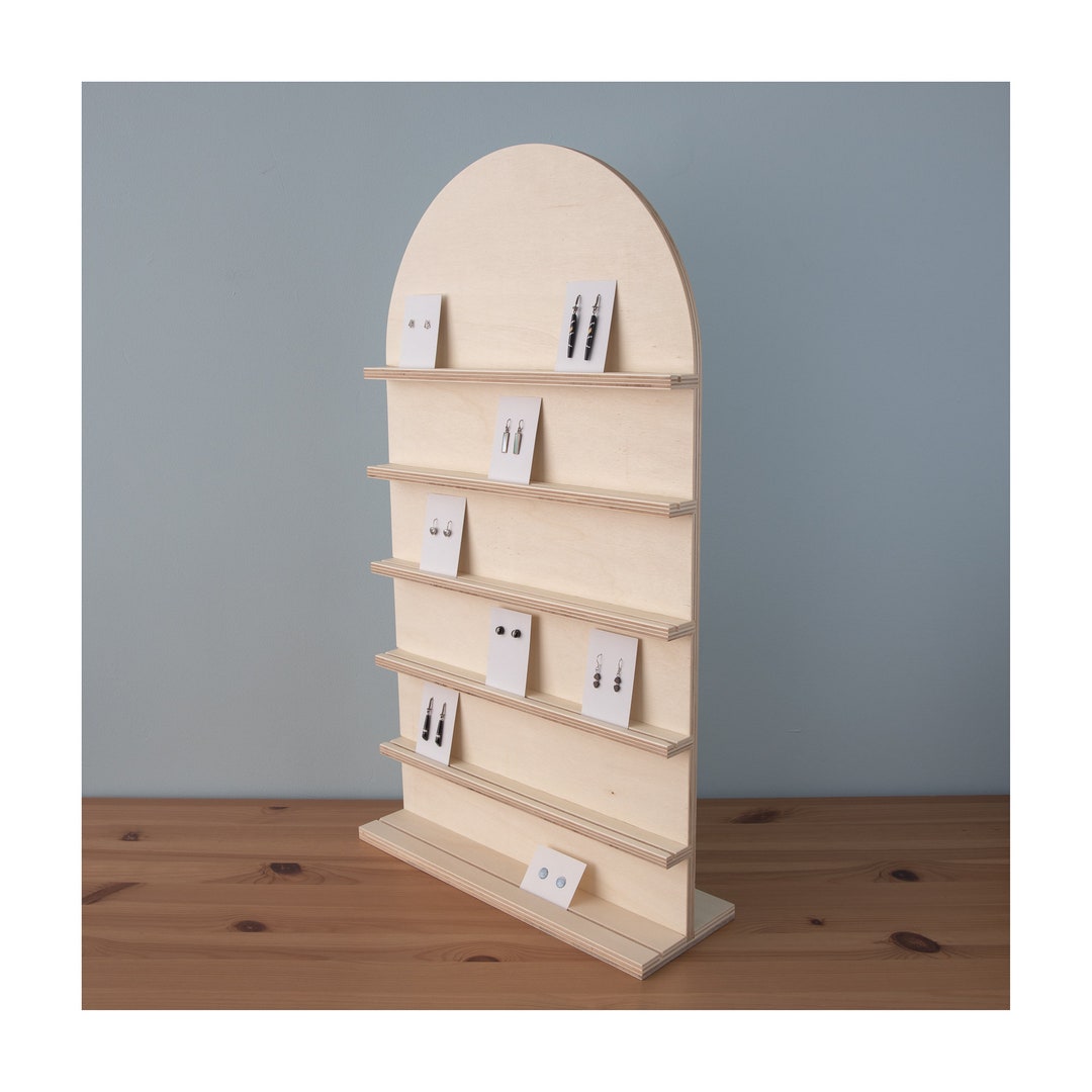 Curved Top Jewellery Earring Cards Display Board Shelving for Crafts ...