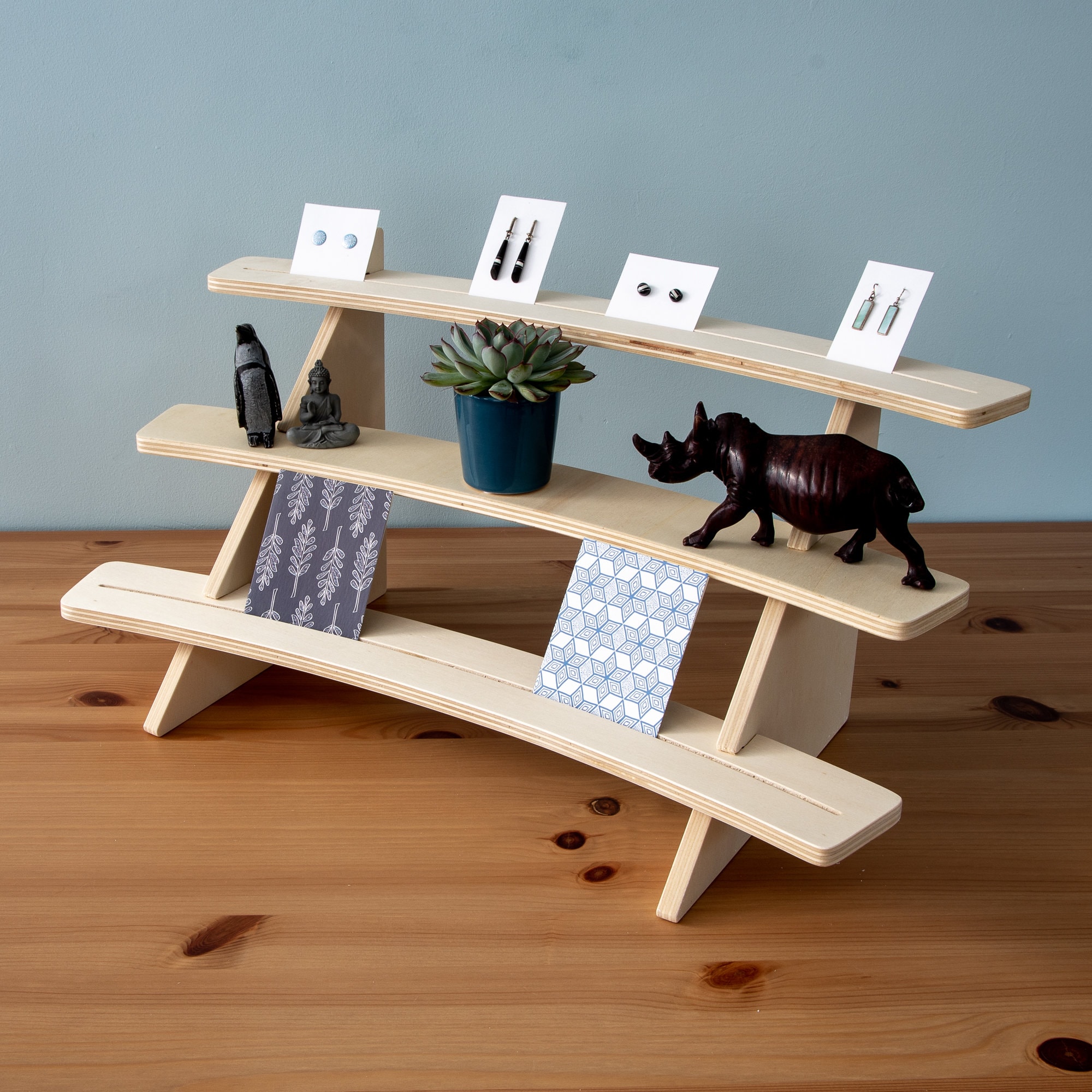 Concave Display Shelf With 3 Tier Stand for Memorabilia - Etsy UK