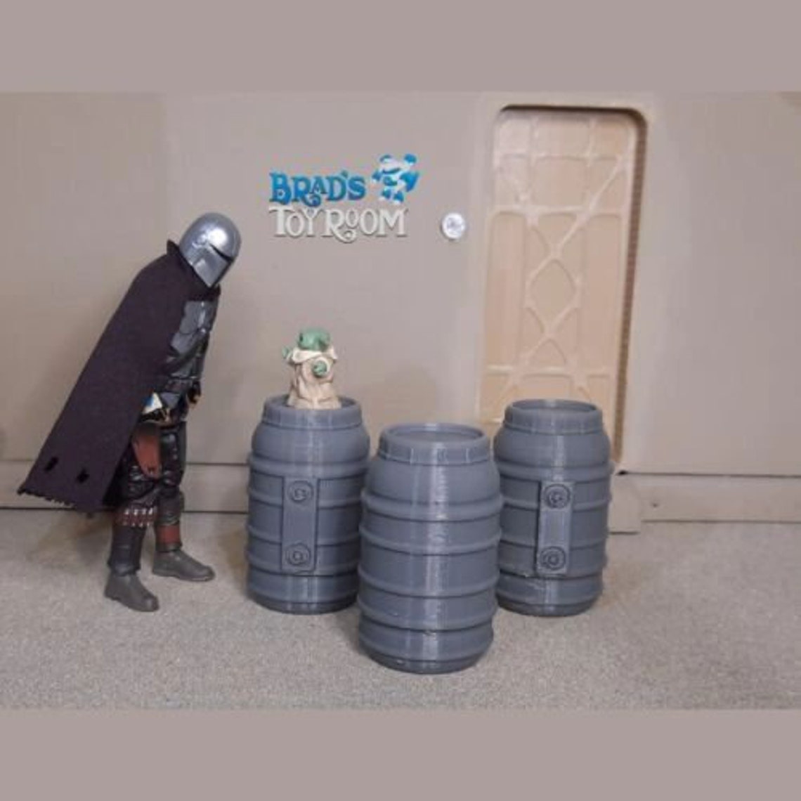3x Sci-fi Star Wars Alien Space Barrels Diorama GI Joe Acid Rain 3D ...