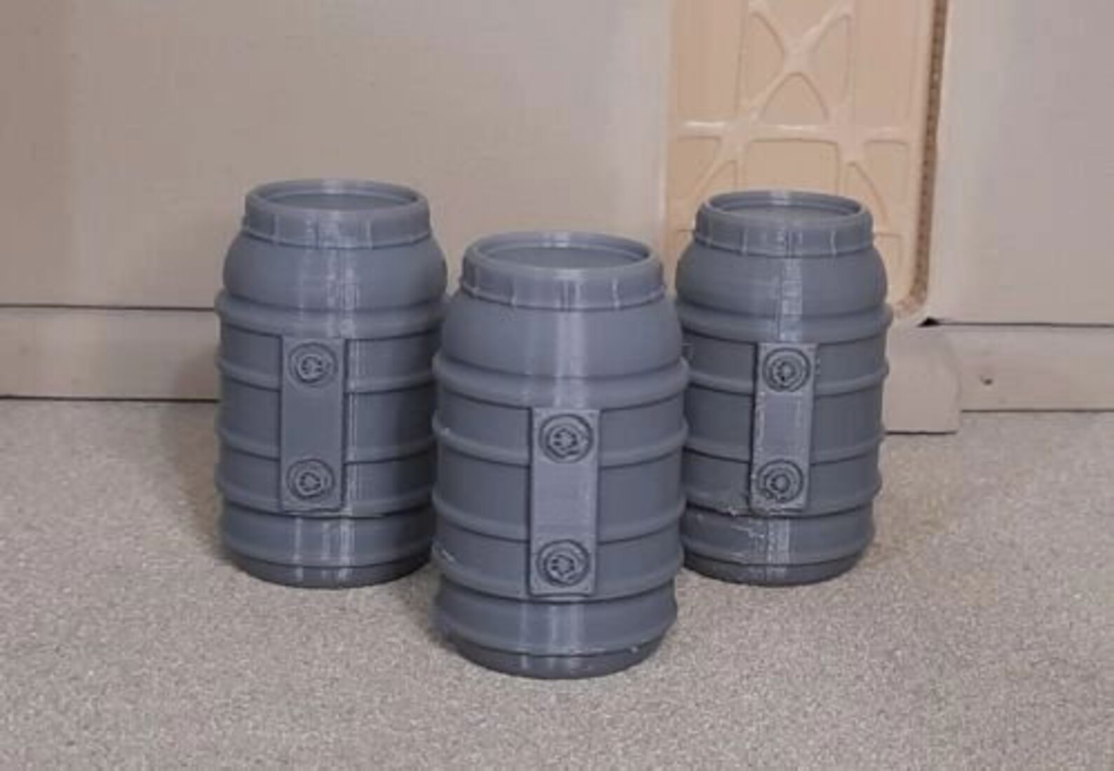 3x Sci-fi Star Wars Alien Space Barrels Diorama GI Joe Acid Rain 3D ...