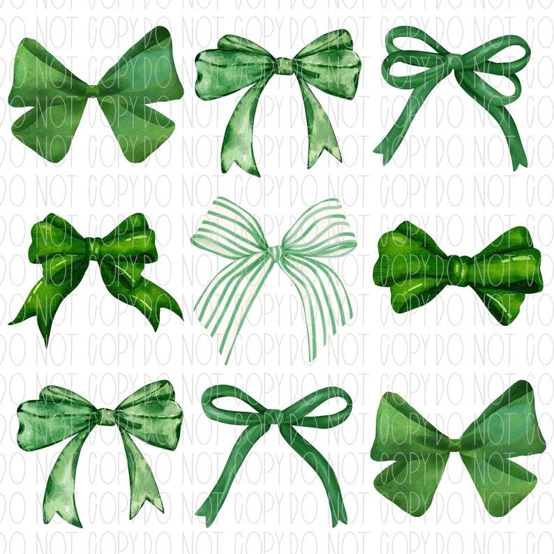 St. Patrick's Day Coquette Bows, Green Bows, Collage, Preppy ...