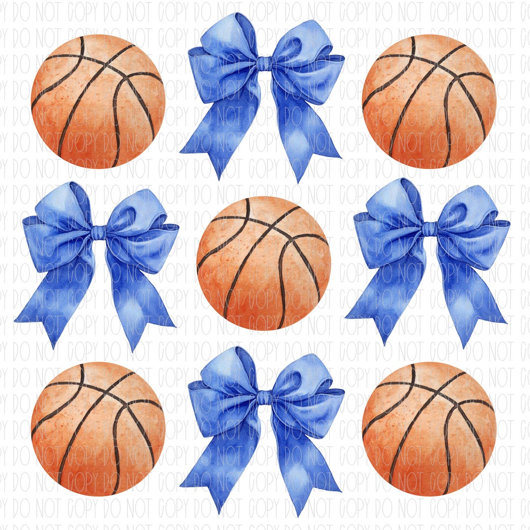 Basketball With Bow, Basketball Team, Watercolor Basketball, Spirit ...