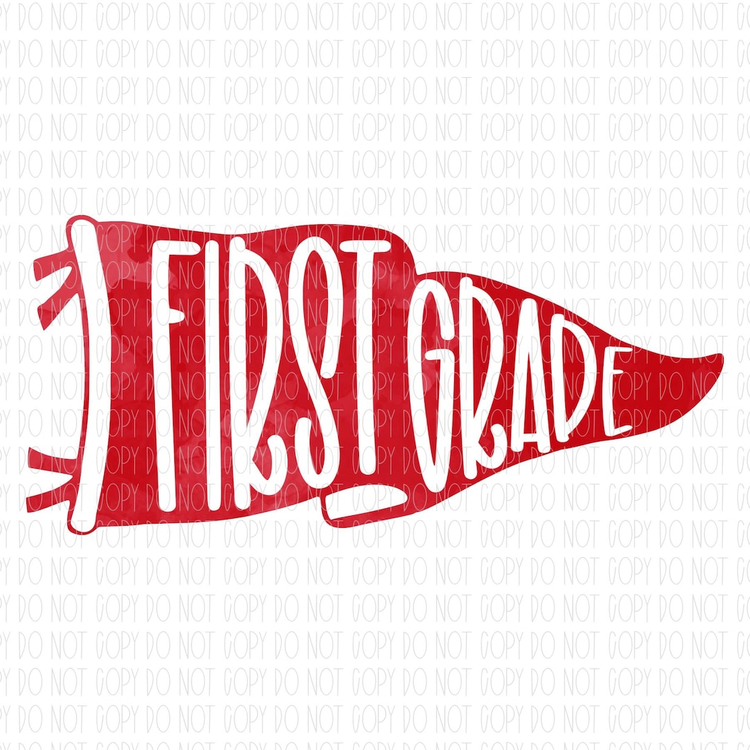 First Grade Pennant Flag, Back to School Design, First Grade, 1st Grade ...