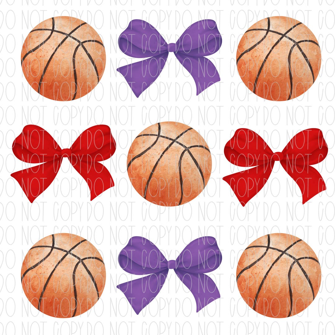 Basketball With Bow, Basketball Team, Watercolor Basketball, Spirit ...