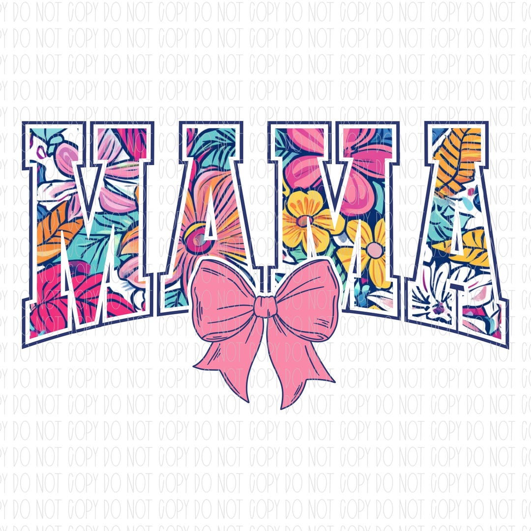 Pink Mama Bow, Mama Coquette Bow, Varsity Mama, Pink Bow, Preppy, Mama ...