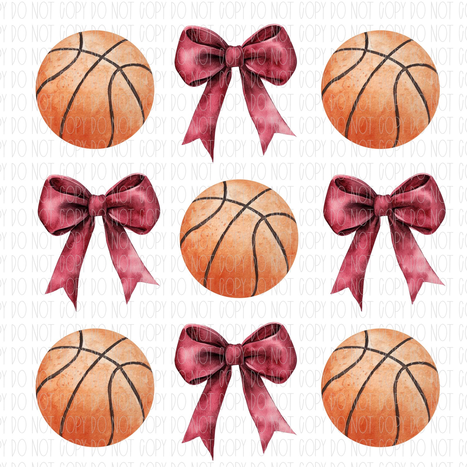 Basketball With Bow, Basketball Team, Watercolor Basketball, Spirit ...