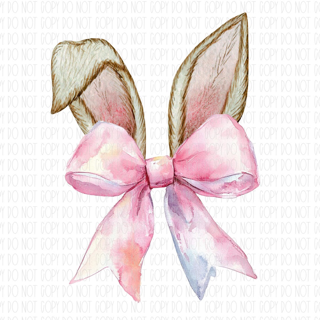Easter Bunny Coquette, Easter Bunny Bow, Easter, Watercolor Easter ...