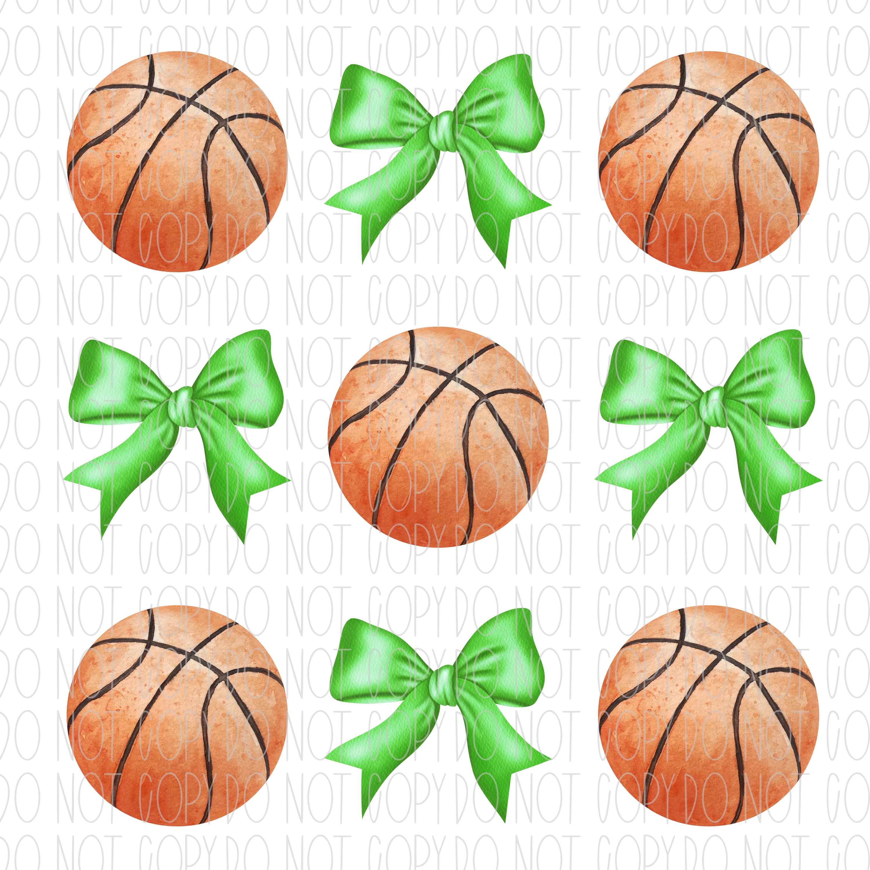 Basketball With Bow, Basketball Team, Watercolor Basketball, Spirit ...