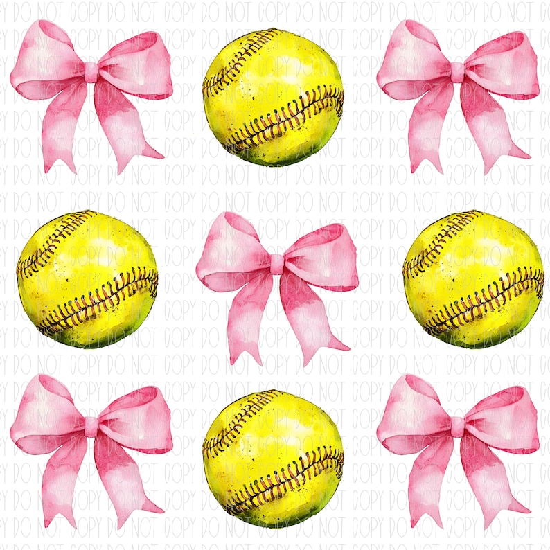 Softball Coquette, Pink Bows, Girly Softball With Bow, Preppy, Softball ...