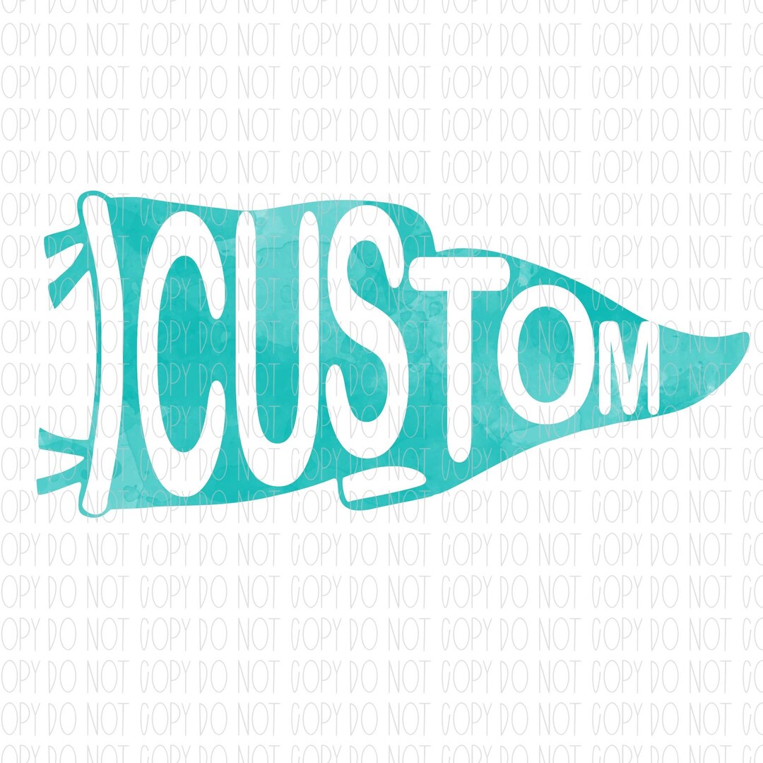 Custom Mascot Pennant Flag, Watercolor Pennant Flag, Vintage Pennant ...