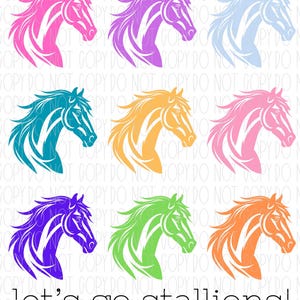 Stallions, Mascot, Spirit Wear, Let's Go Stallions, Colorful Collage ...
