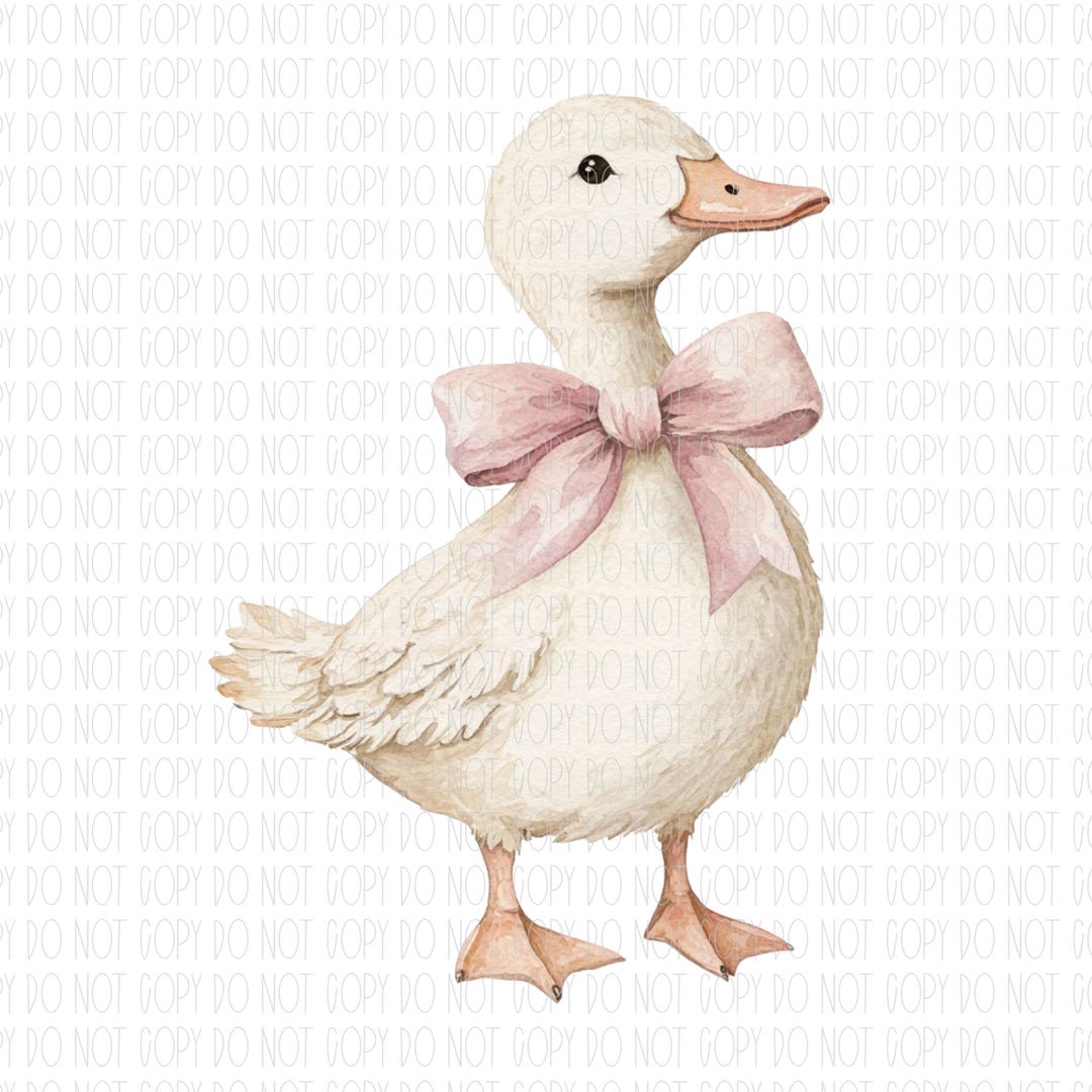 Silly Goose Coquette Bow, Mama Goose, Nursey Art, Watercolor Goose Bow ...