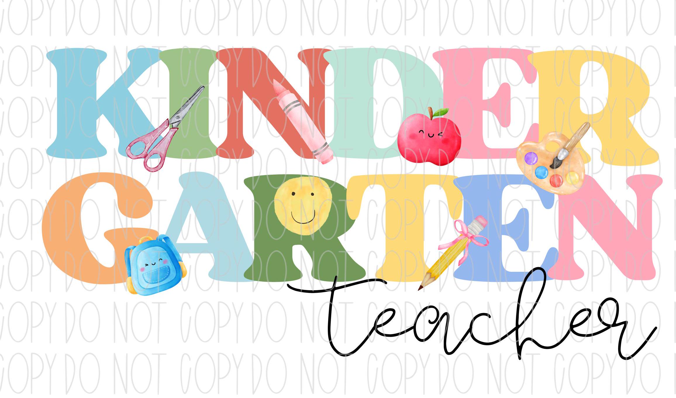 Kindergarten Teacher, Watercolor School, Back to School, Teacher ...