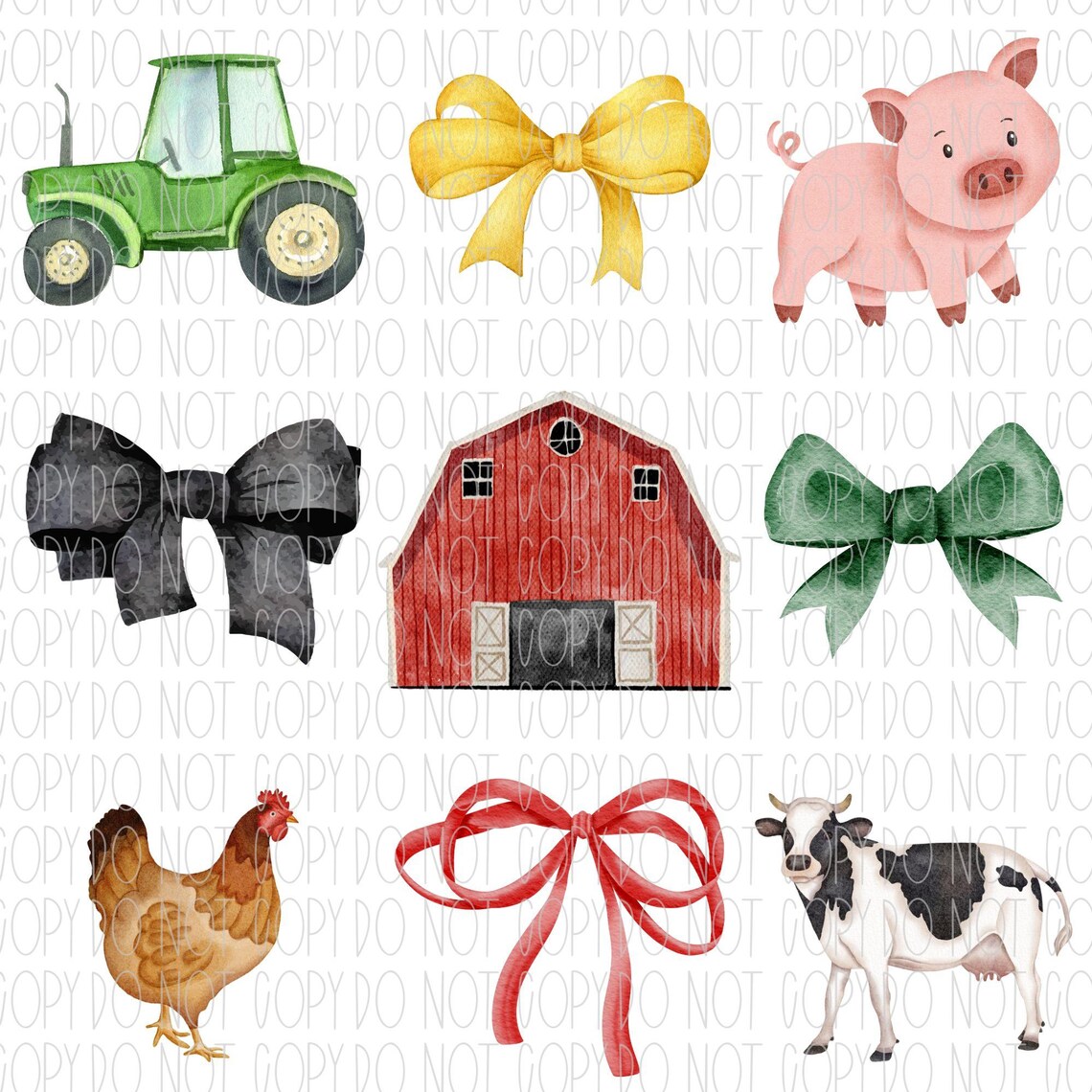 Farm Coquette, Farm Animals, Cow, Pig, Barn, Chicken, Tractor ...