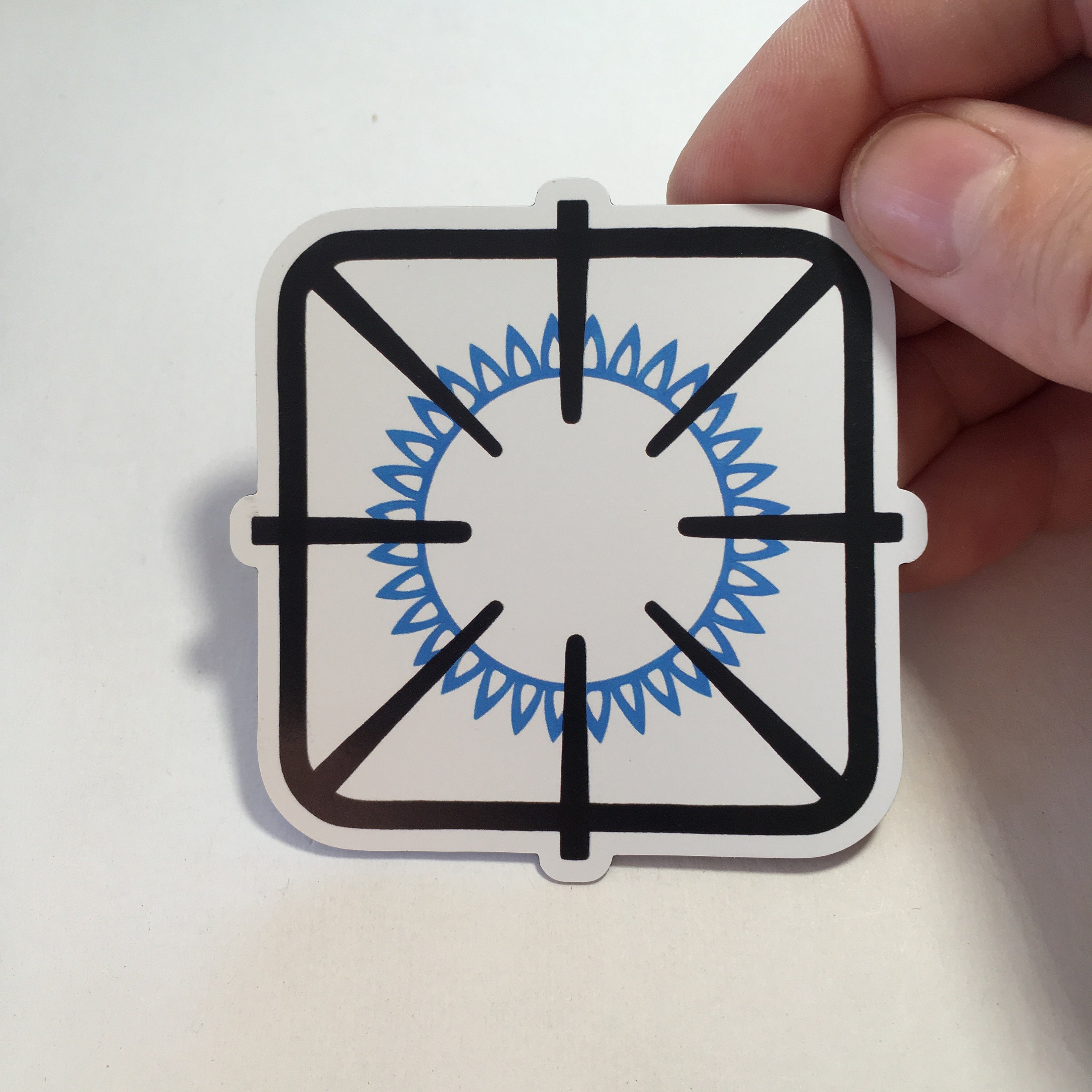 Stove Burner Magnet Blue Flames & Black Iron 3 Vinyl - Etsy