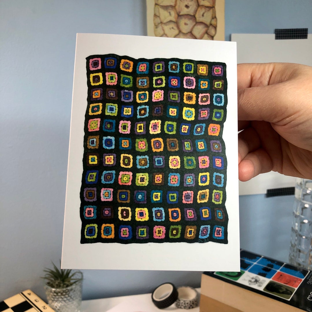 Greeting Card of ‘granny Squares’ by Jessica Lied. 4” X 6” Card With ...