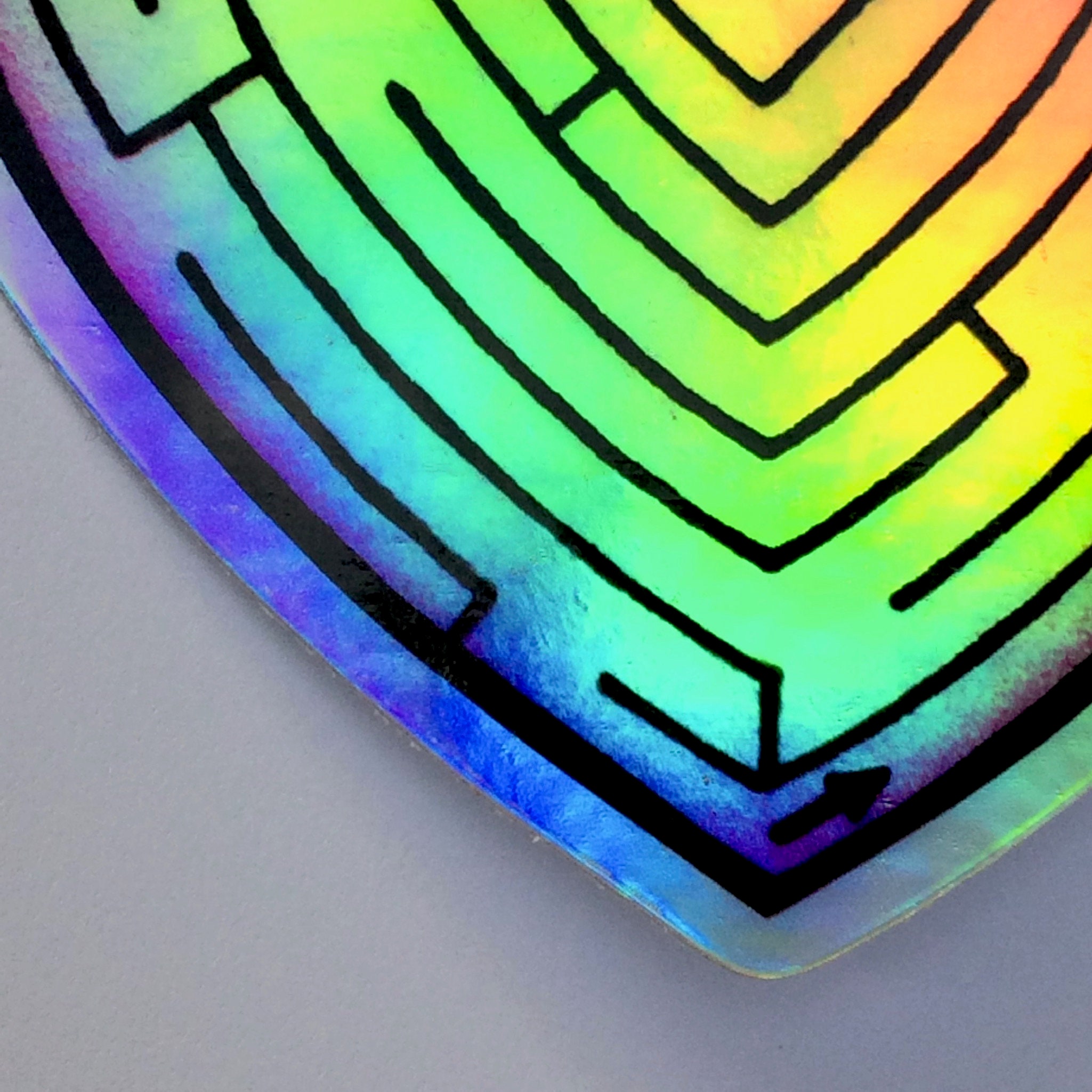 Holographic Heart Sticker - Heart Maze - Fully Functional Maze ...