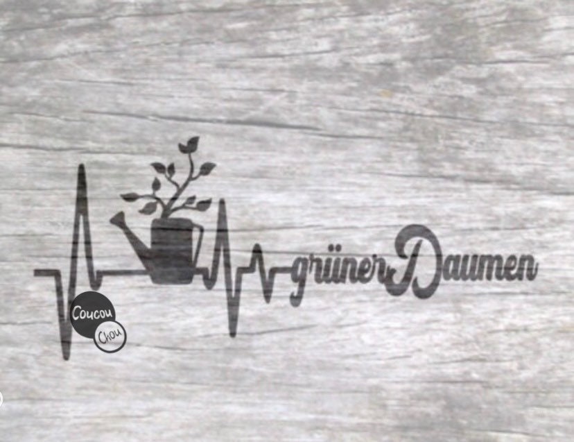 Plotter File ECG Green Thumb Svg Dxf, Heartbeat Svg,gardener,garden Svg ...