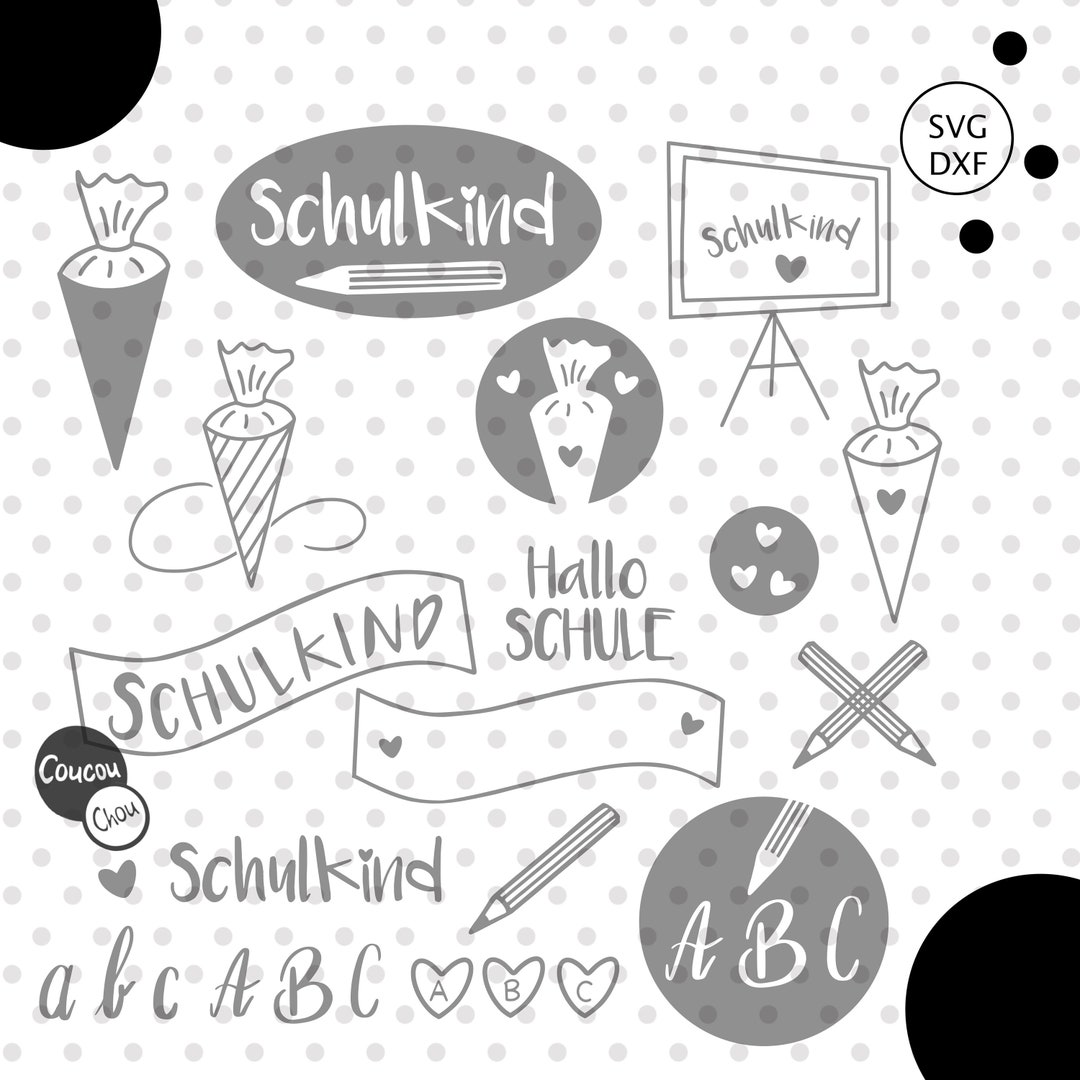 Schoolchild Plotter File First Day of School Svg Dxf, Coucouchou - Etsy