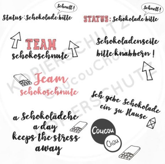 Plotterdatei Set Schokoliebe svg dxf Schokolade svgI love | Etsy Schweiz